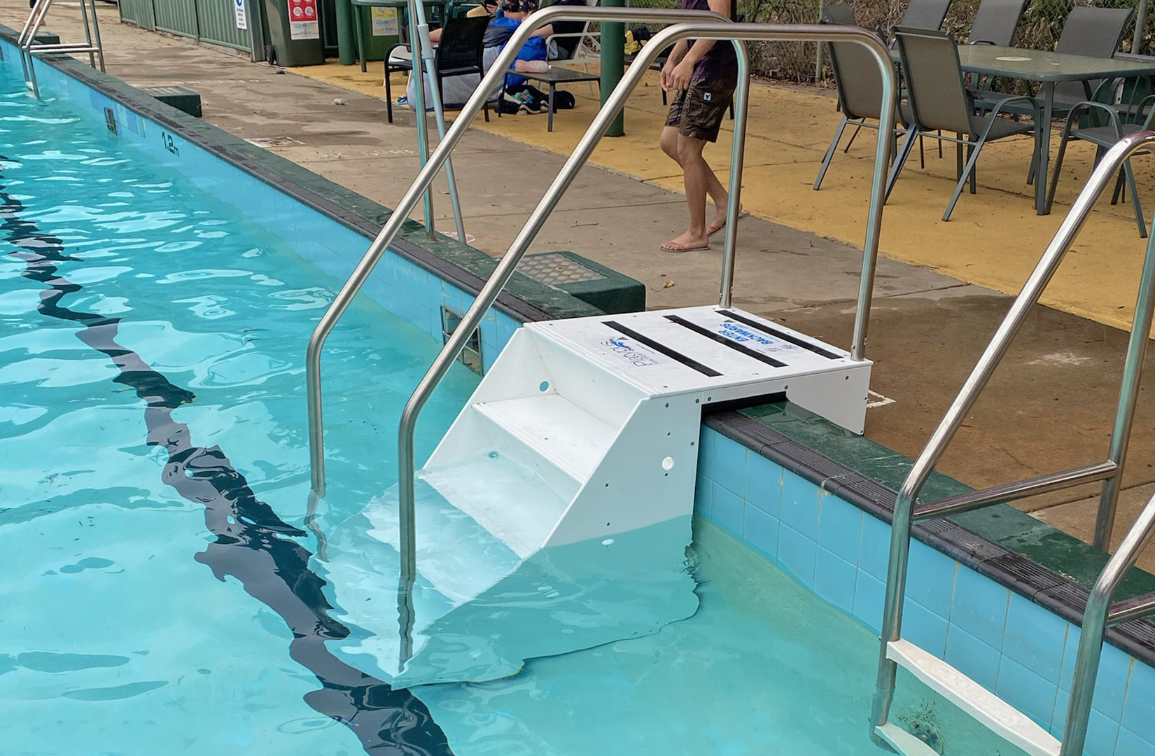 A Decade of Determination: Maldon Swimming Pool Installs Platypus Pool Steps - Para Mobility